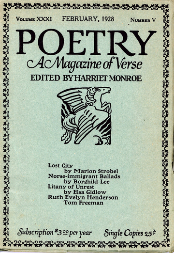 February 1928 | Poetry Magazine | Poetry Foundation