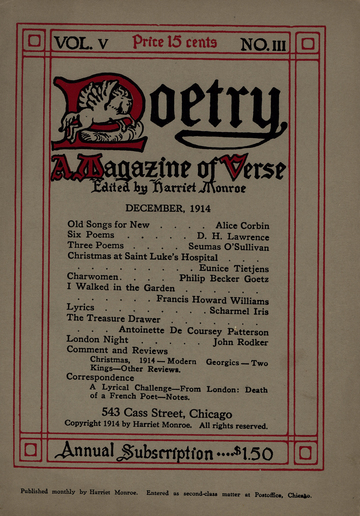 December 1914 | Poetry Magazine | Poetry Foundation
