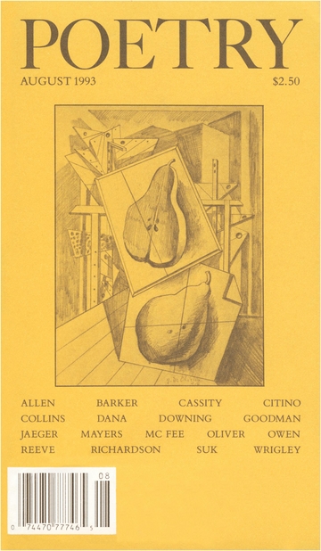 August 1993 | Poetry Magazine | Poetry Foundation