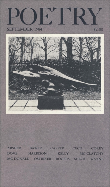 September 1984 | Poetry Magazine | Poetry Foundation