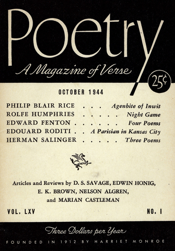 JSTOR Detail | Poetry Magazine