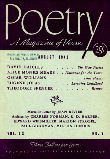 August 1942 | Poetry Magazine | Poetry Foundation