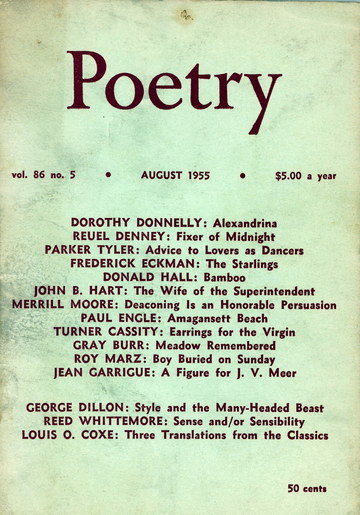 August 1955 | Poetry Magazine | Poetry Foundation
