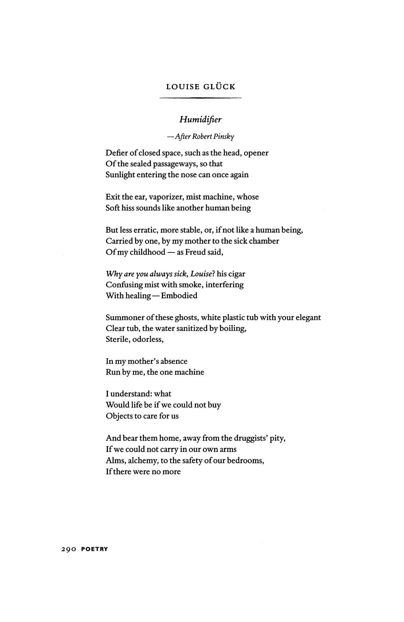 From the Archive: Louise Glück by The Editors | Poetry Foundation