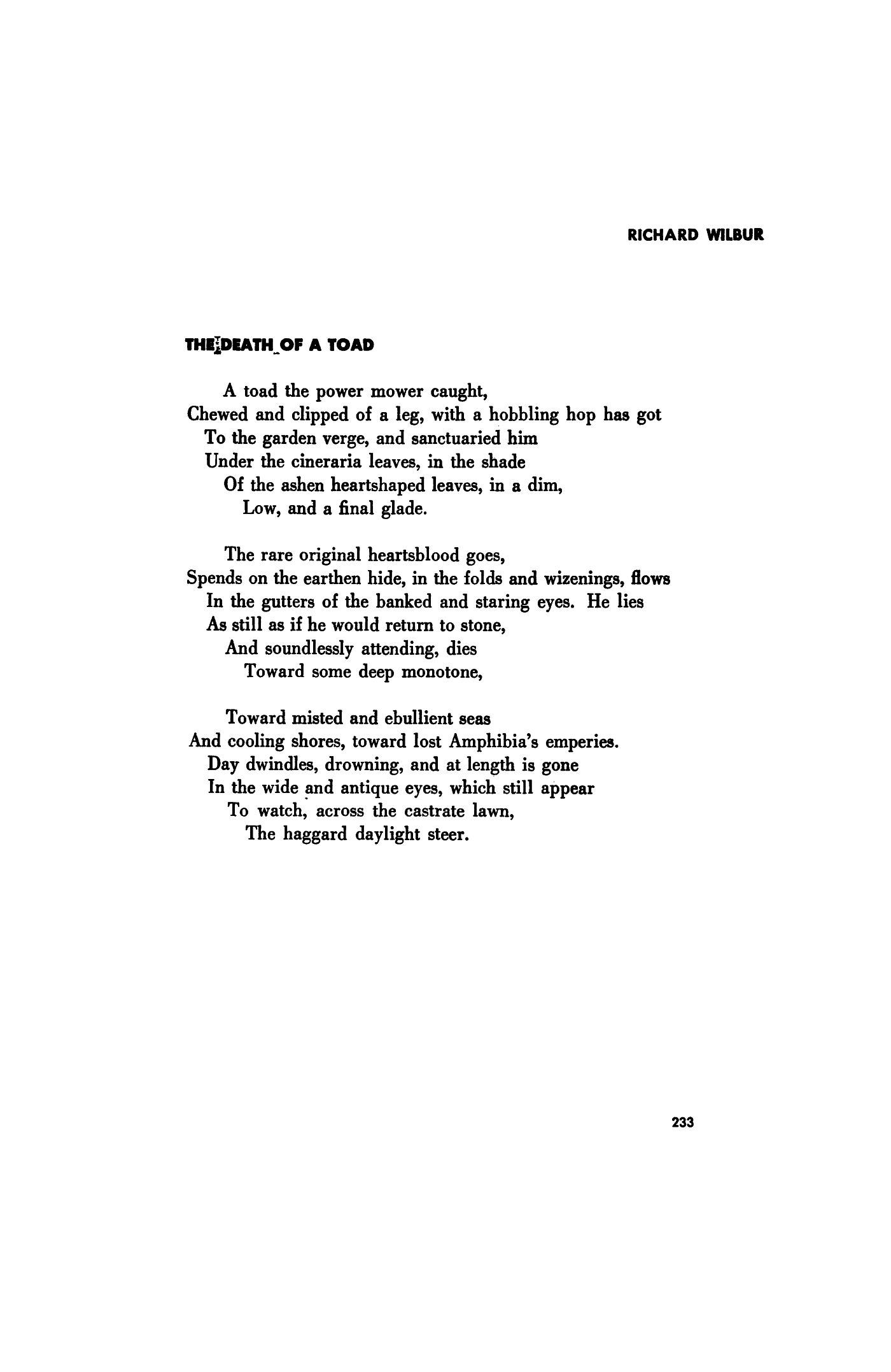 From the Archive: Richard Wilbur by The Editors | Poetry Foundation