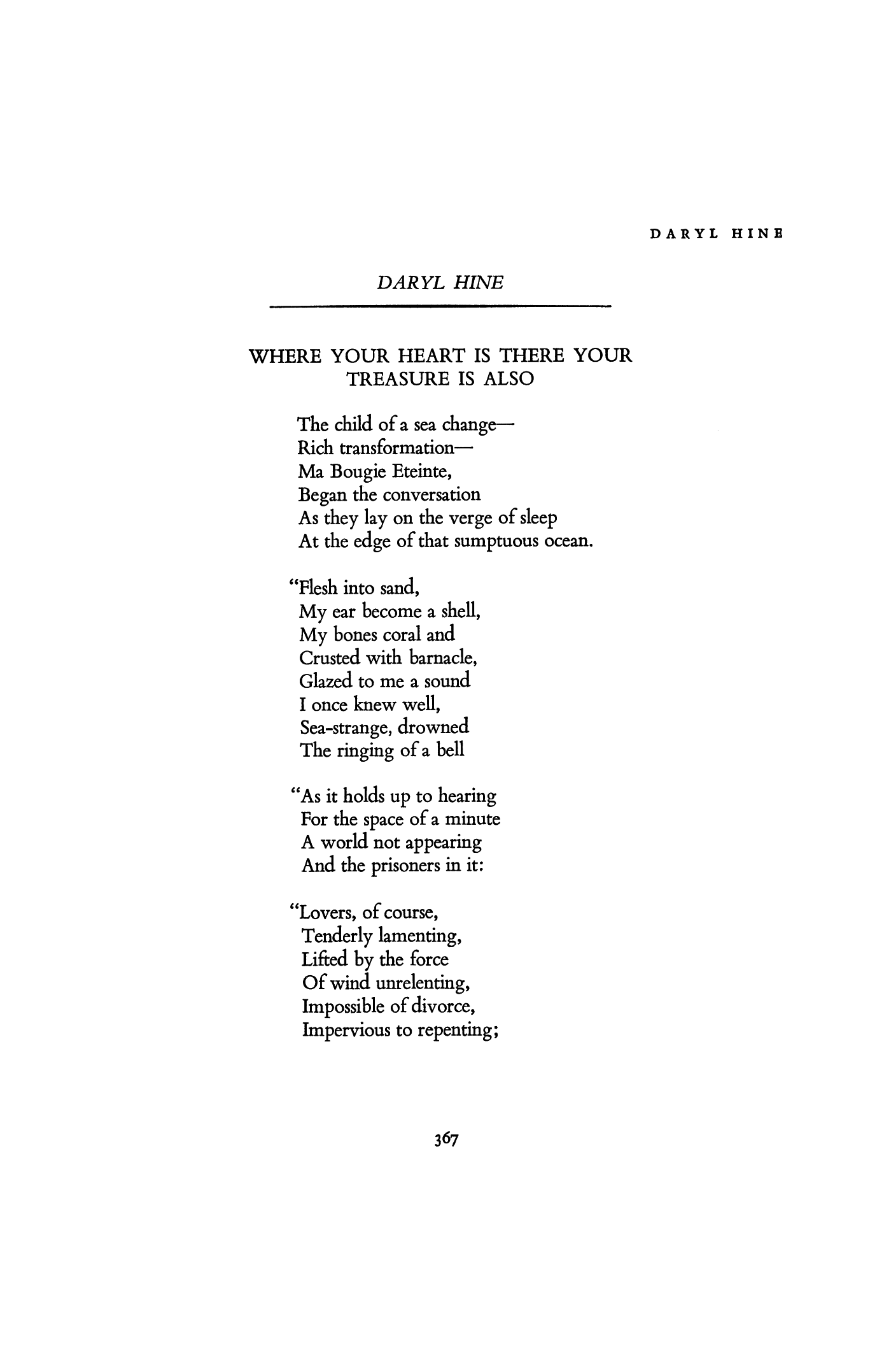 From the Archive: Daryl Hine by The Editors | Poetry Foundation