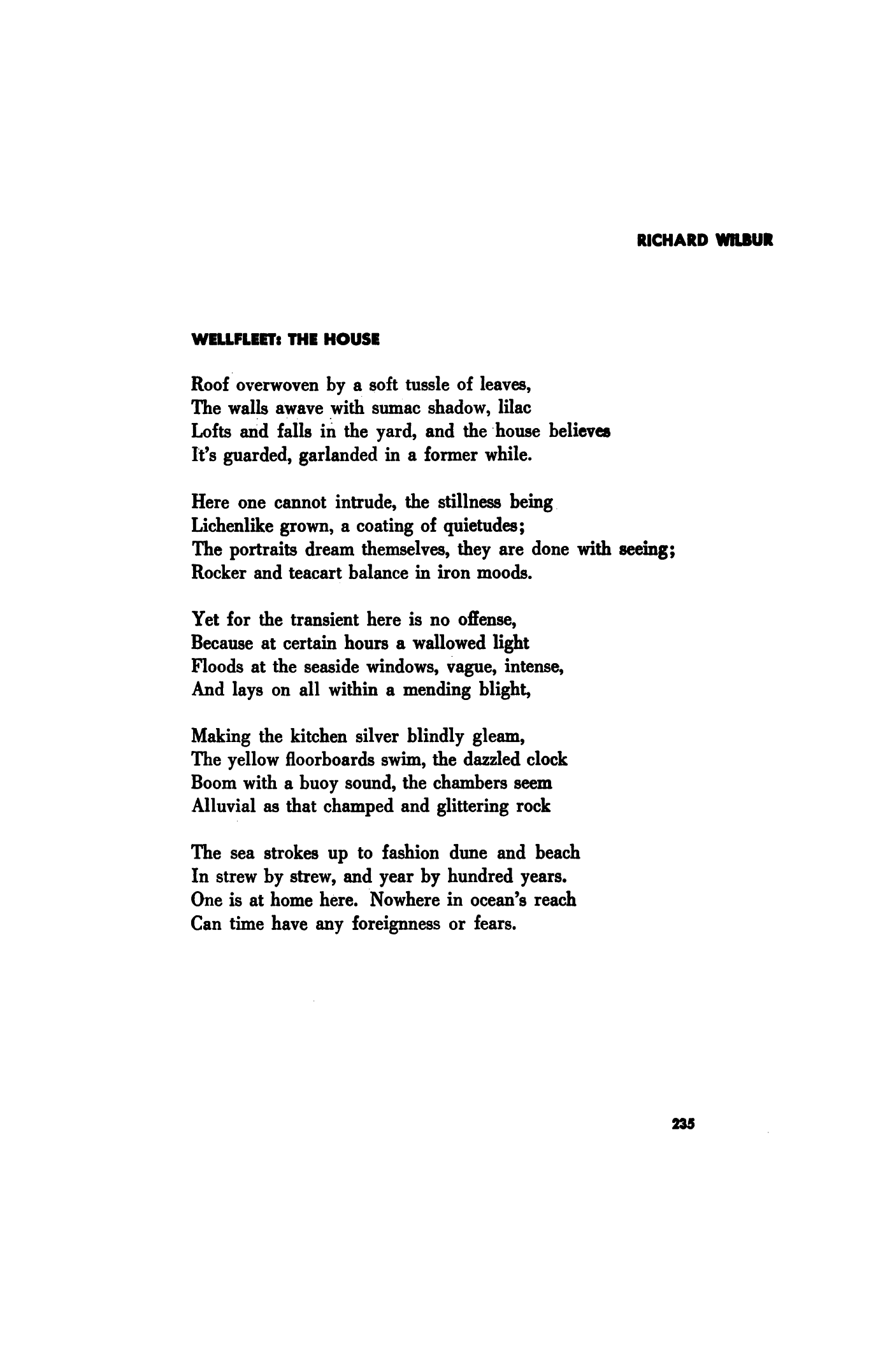 From the Archive: Richard Wilbur by The Editors | Poetry Foundation