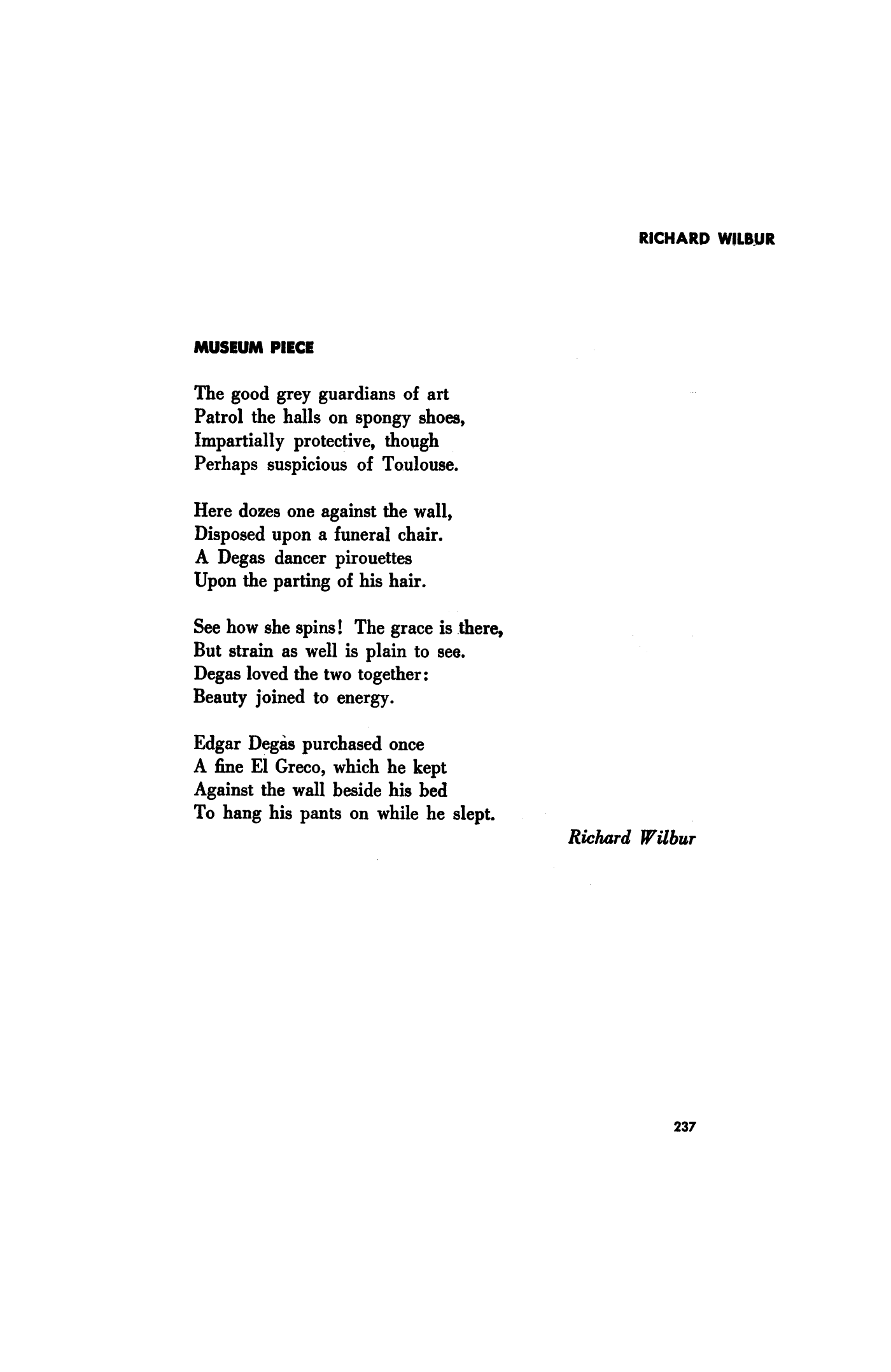 From the Archive: Richard Wilbur by The Editors | Poetry Foundation